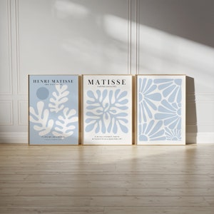 Pastel Blue Matisse Print Set of 8 Matisse Exhibition Poster Neutral ...