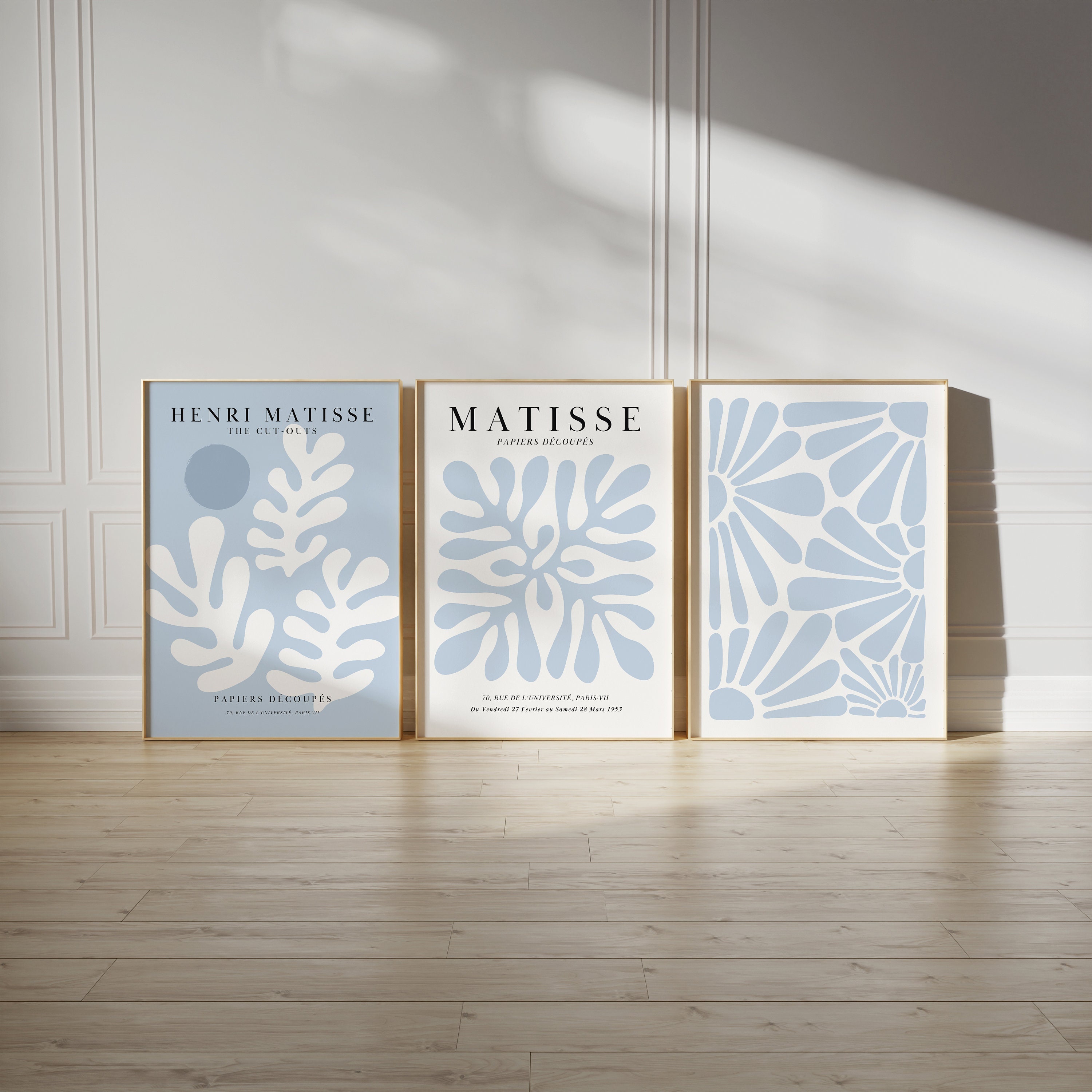Pastel Blue Matisse Print Set of 8 Matisse Exhibition Poster Neutral ...
