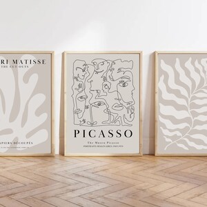 Neutral Wall Art Picasso Poster Printable Wall Art Minimalist Abstract ...