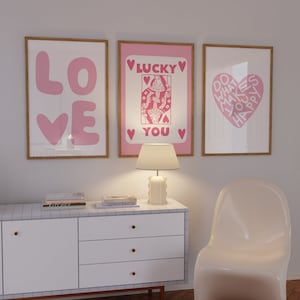 Pink Preppy Wall Art Set, Trendy Dorm Decor (digital Print) - Etsy