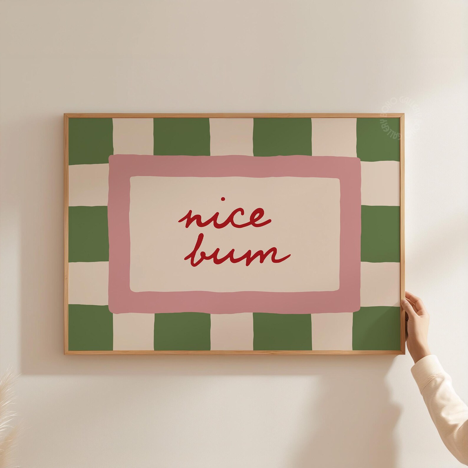 Funny Bathroom Print: Hand-drawn Nice Bum Poster, Quirky Retro Decor ...