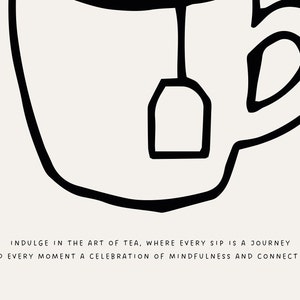 Cup of Tea Art Print, Dining Room Poster, Food Print, Llustration ...