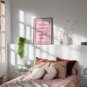 Pink Classroom Poster, Back to School Posters for Classroom Decor ...