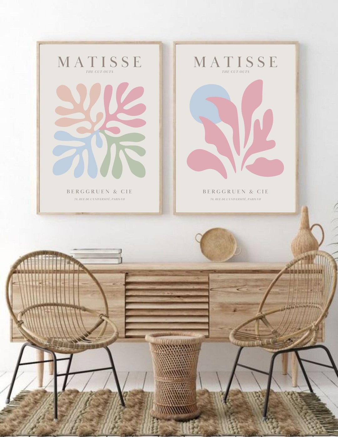 Danish Pastel Print Matisse Pastel Print Set of 2 Gallery Wall Set ...