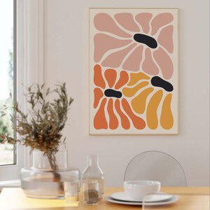 Funky Flower Print Set Trendy Groovy Flowers Flower Market Set ...