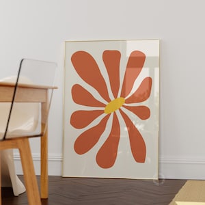 Retro Floral Print | Groovy Botanical Art, Vintage Decor (digital ...