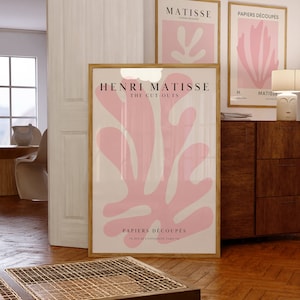Pink Matisse Print Set of 3 Blush Pink Matisse Henri Matisse Print ...