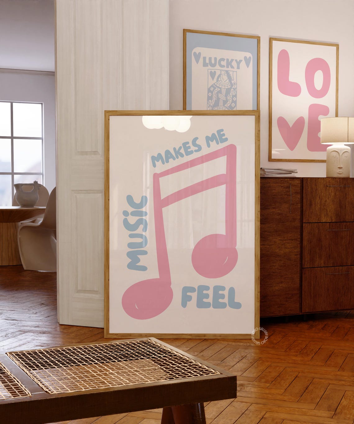 Pink & Blue Music Note Print: Preppy Dorm Decor (digital Download) - Etsy