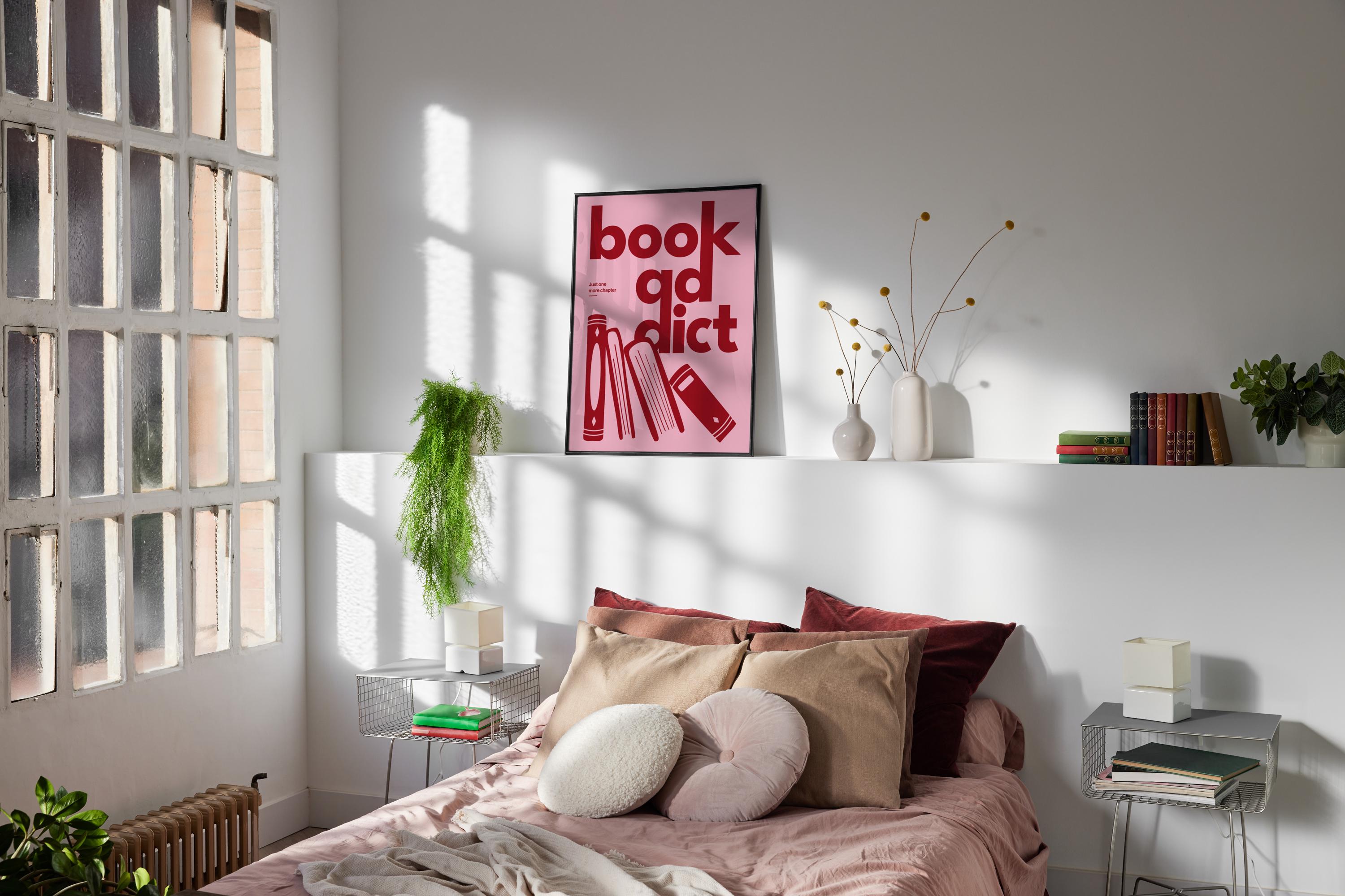 Book Lover Poster: Retro Book Stack Print (digital Download) - Etsy