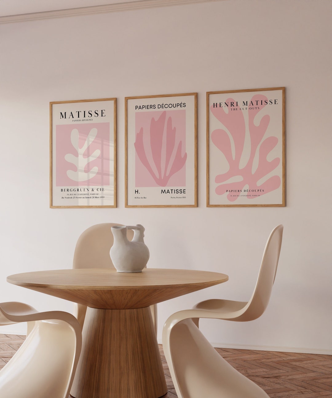 Pink Matisse Print Set of 3 Blush Pink Matisse Henri Matisse Print ...