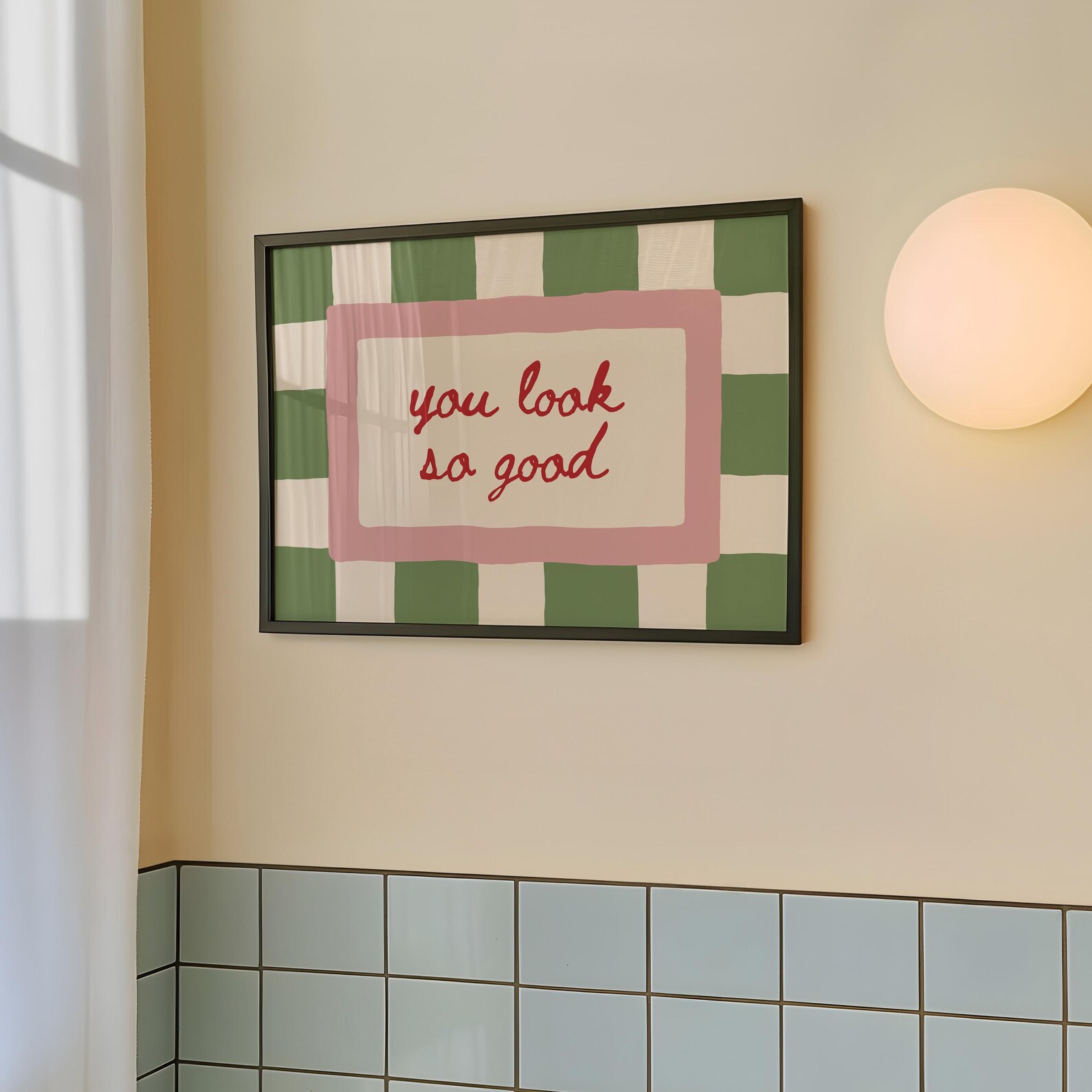 You Look so Good Print: Funny Bathroom Decor, Trendy Toilet Sign ...