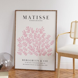 Pink Matisse Print Pink Printables Matisse Cutout Instant Download ...