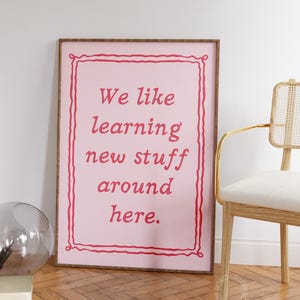 Pink Classroom Poster, Back to School Posters for Classroom Decor ...