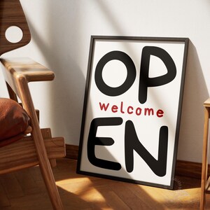 Welcome Wall Art, Entryway Print, Quote Trendy Wall Art Print, Positive ...
