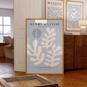 Pastel Blue Matisse Print Set of 8 Matisse Exhibition Poster Neutral ...