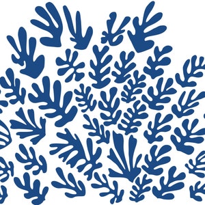 Blue Henri Matisse Set of 3 DIGITAL DOWNLOAD Navy Blue Gallery Wall Set Navy Blue Print Set of 3 ...