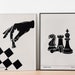 Chess Prints Gallery Wall Set of 2 Vintage Chess Poster Retro Wall Art ...