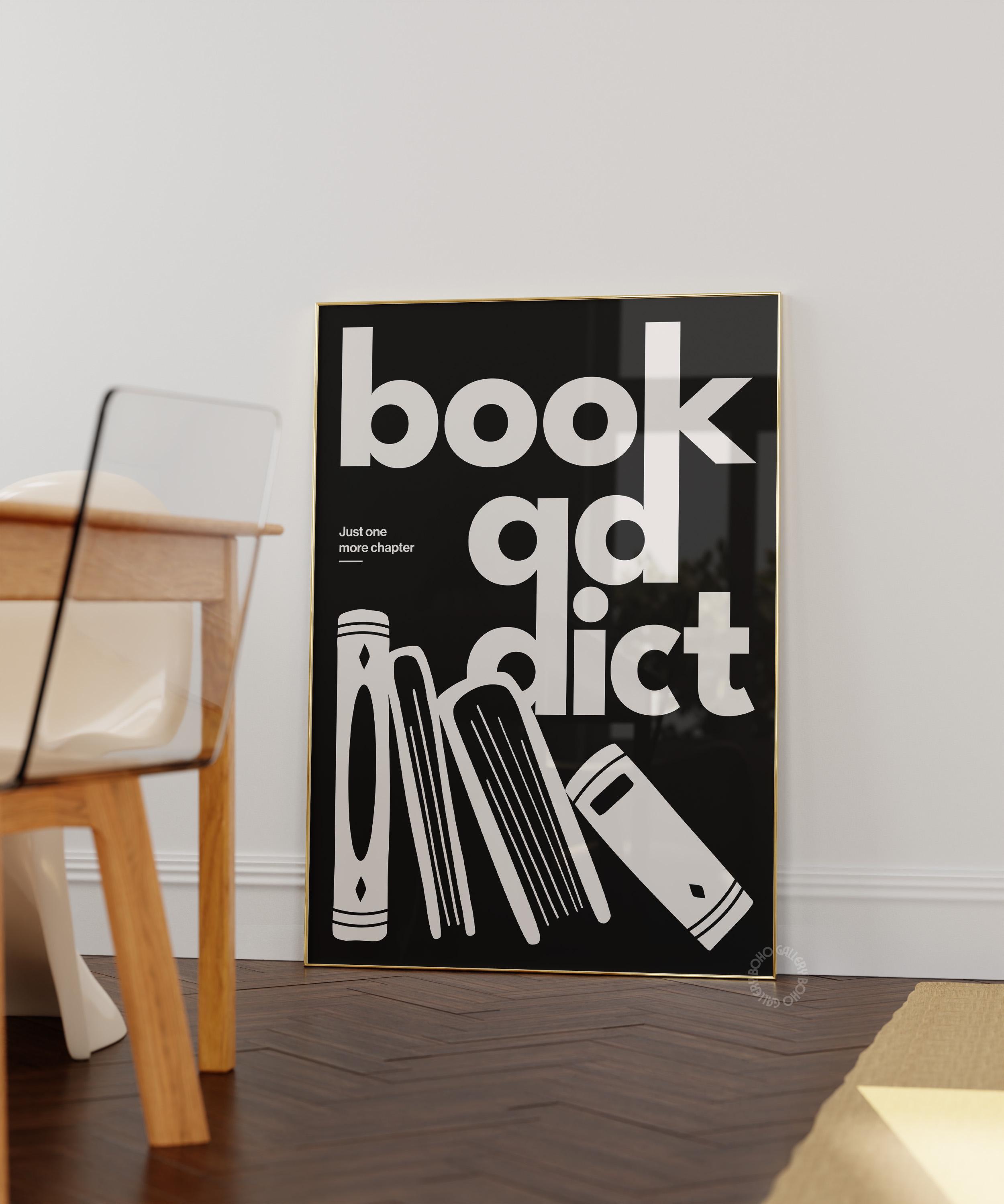 Retro Book Quote Print: "one More Chapter" Bookish Poster (digital ...