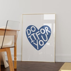 Light Blue Heart Art Print: Preppy Trendy Room Decor (digital Download ...
