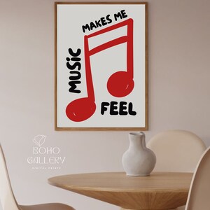 Retro Music Note Poster, Groovy Wall Art (digital Download) - Etsy