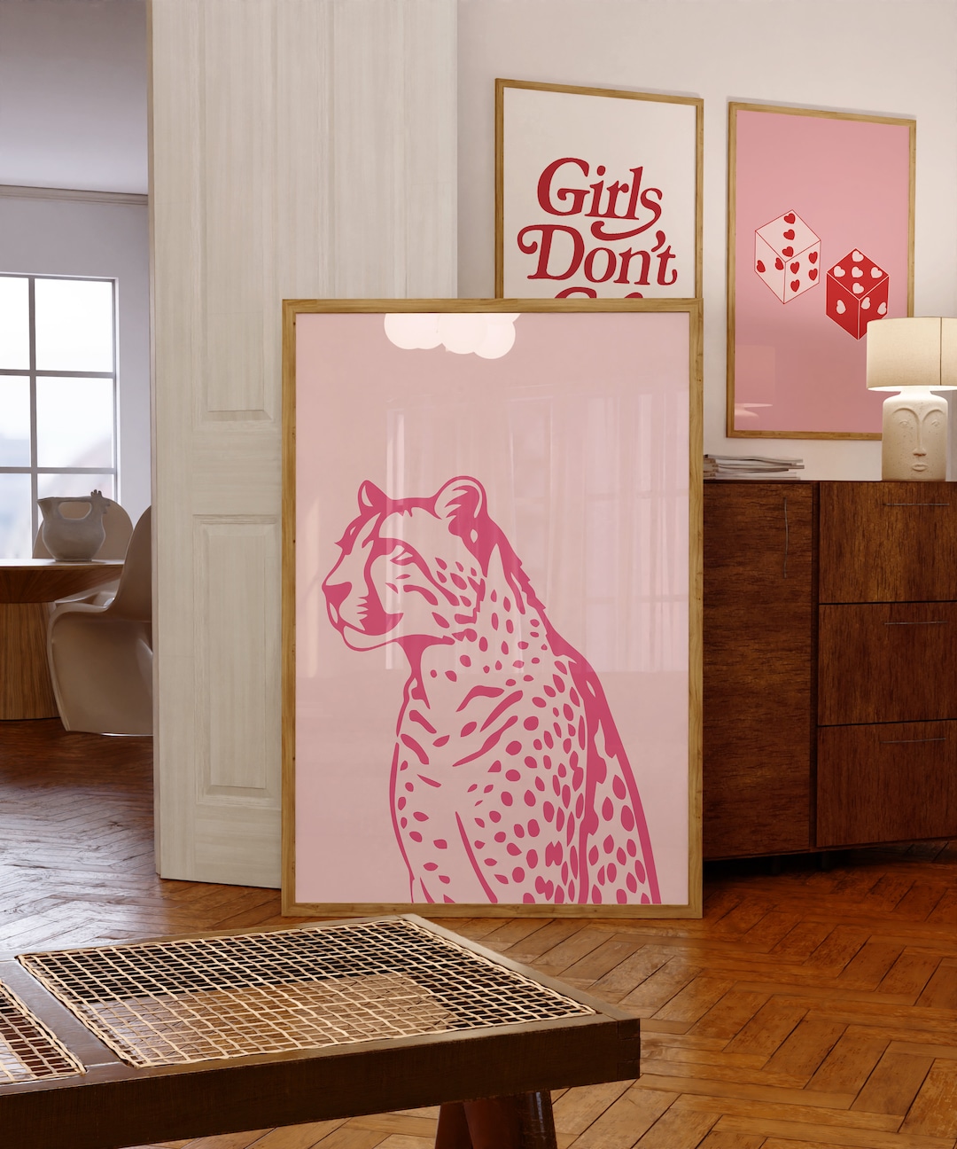 Pink Cheetah Poster Print, Preppy Boho Room Decor (digital Download) - Etsy