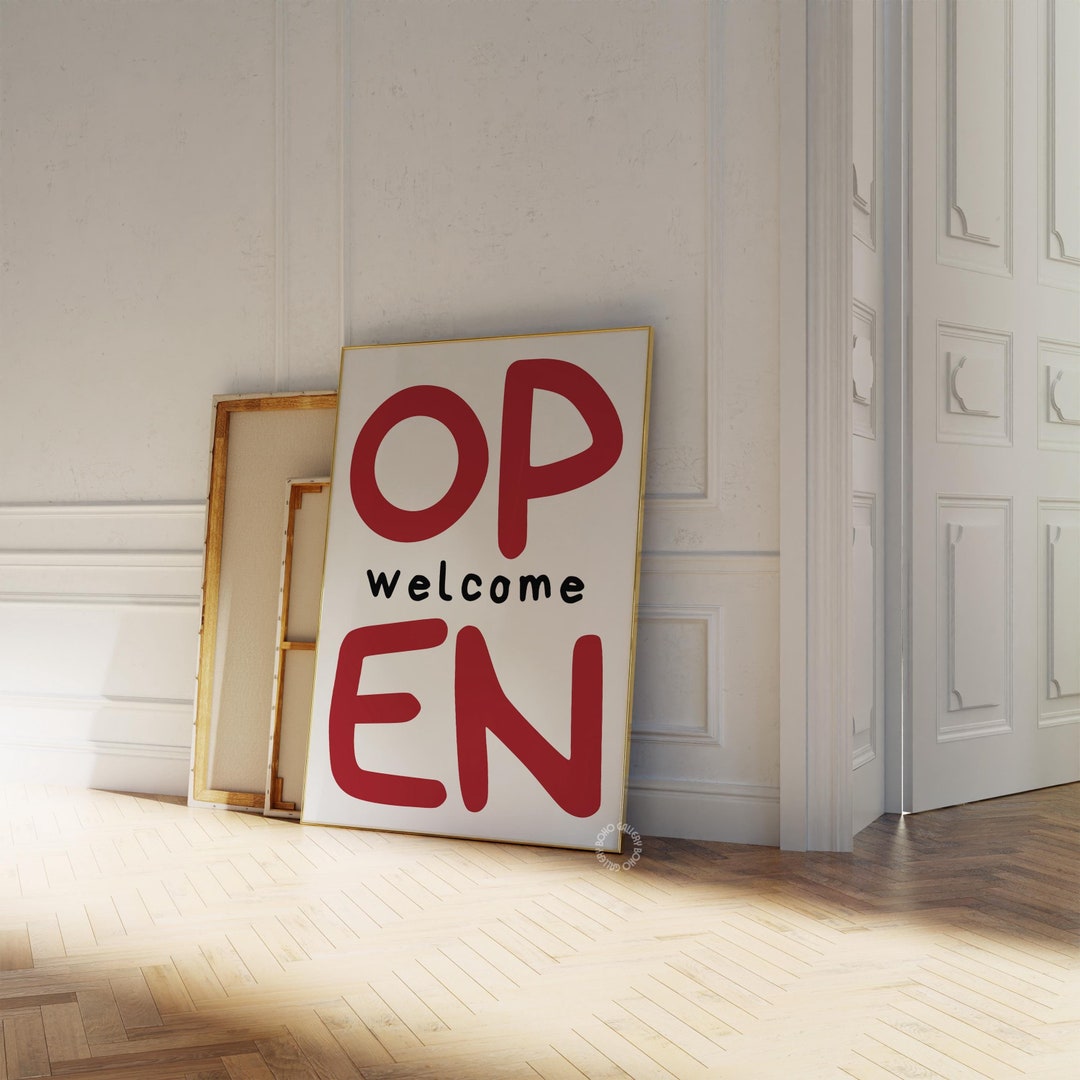 Welcome Wall Art, Entryway Print, Quote Trendy Wall Art Print, Positive ...