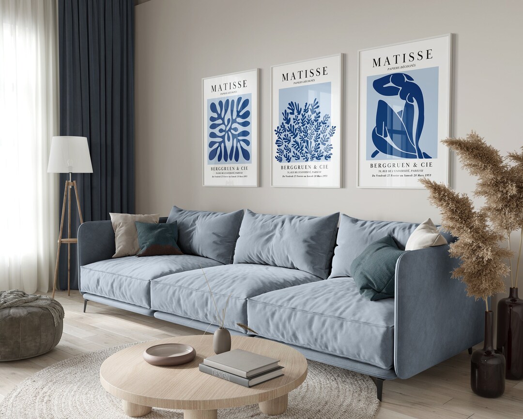Blue Matisse Print Set Digital Download Gallery Wall Set Blue Floral ...