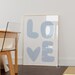 Blue Love Print: Retro Typography Poster (digital Download) - Etsy