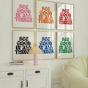 Groovy Wall Art, Groovy Flowers Gallery, Retro Wall Art, Funky Wall ...