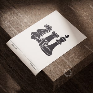 Chess Prints Gallery Wall Set of 2 Vintage Chess Poster Retro Wall Art ...