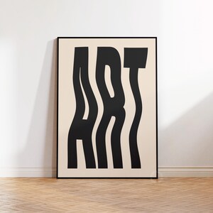 Modern Typography Poster, Digital Download, Trendy Wall Art, Retro Wall ...