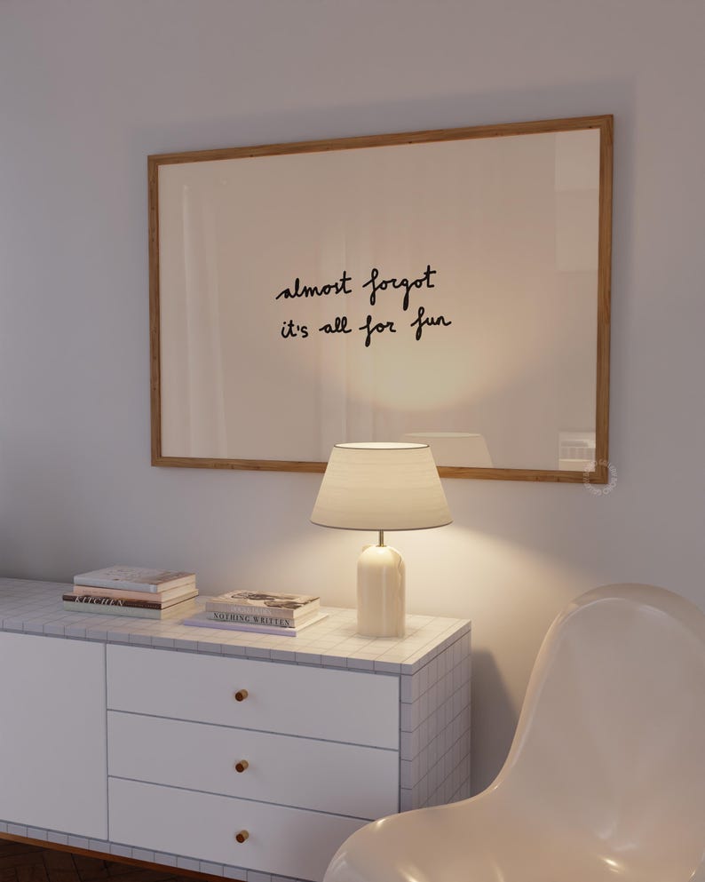 Typography Art Print: 'almost Forgot It's All for Fun' Hand-drawn ...