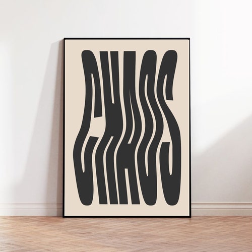 CHAOS BLACK Poster Bauhaus Style Poster Print Wall Art - Etsy