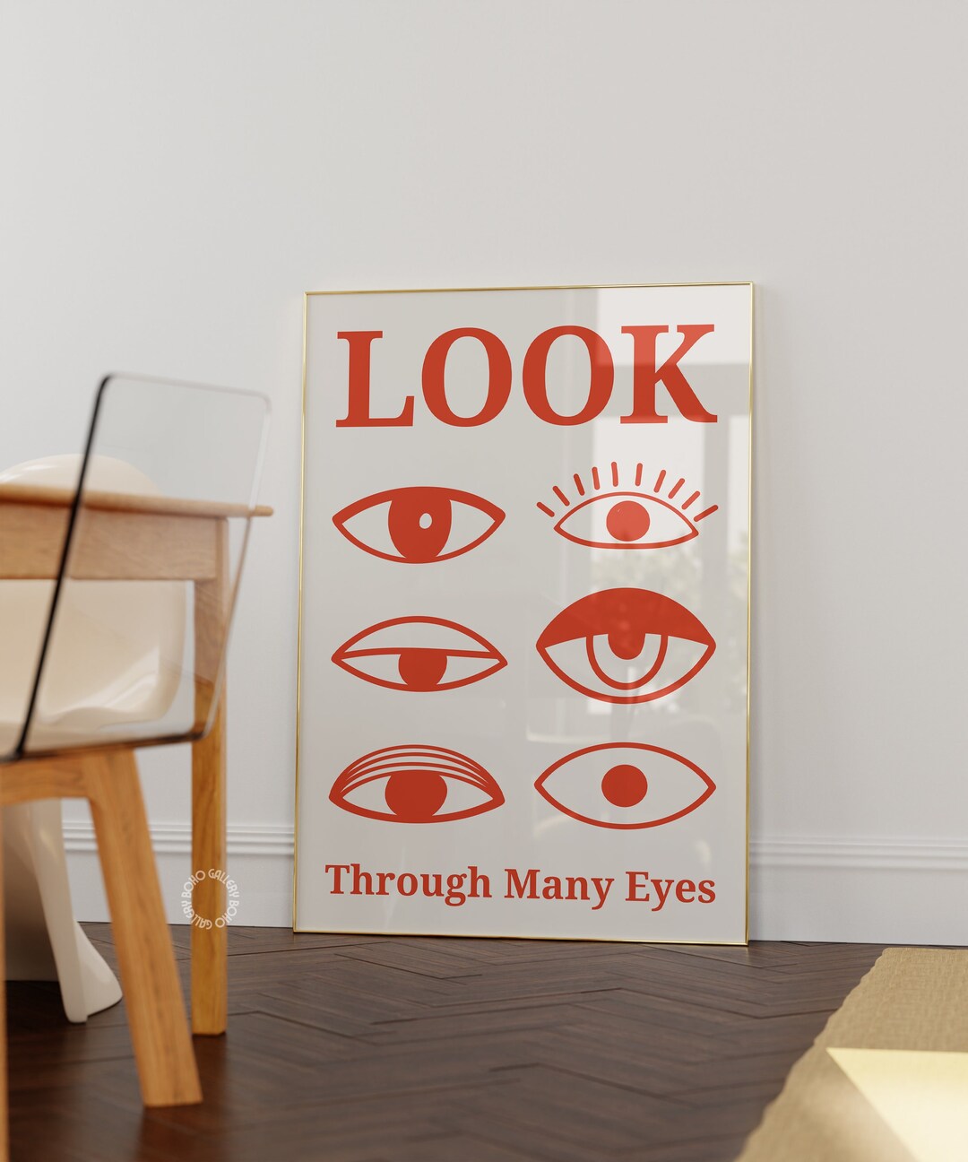 Trippy Eyes Poster: Retro 70s Surreal Wall Art (digital Download) - Etsy