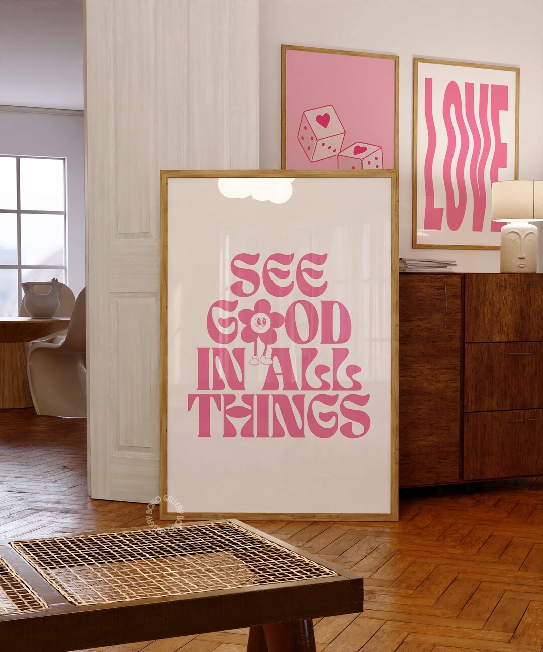 Pink Quote Wall Art, Pink Motivational Poster, Uplifting Quote Art ...