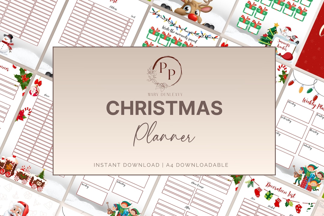 Printable Christmas Planner Gift Planner Christmas Gift Planner Party ...