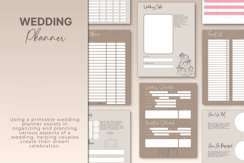 Wedding Planner Printable Printable Wedding Planner Pages Wedding Plan ...