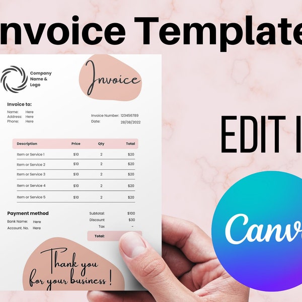 Billing Invoice Template - Etsy
