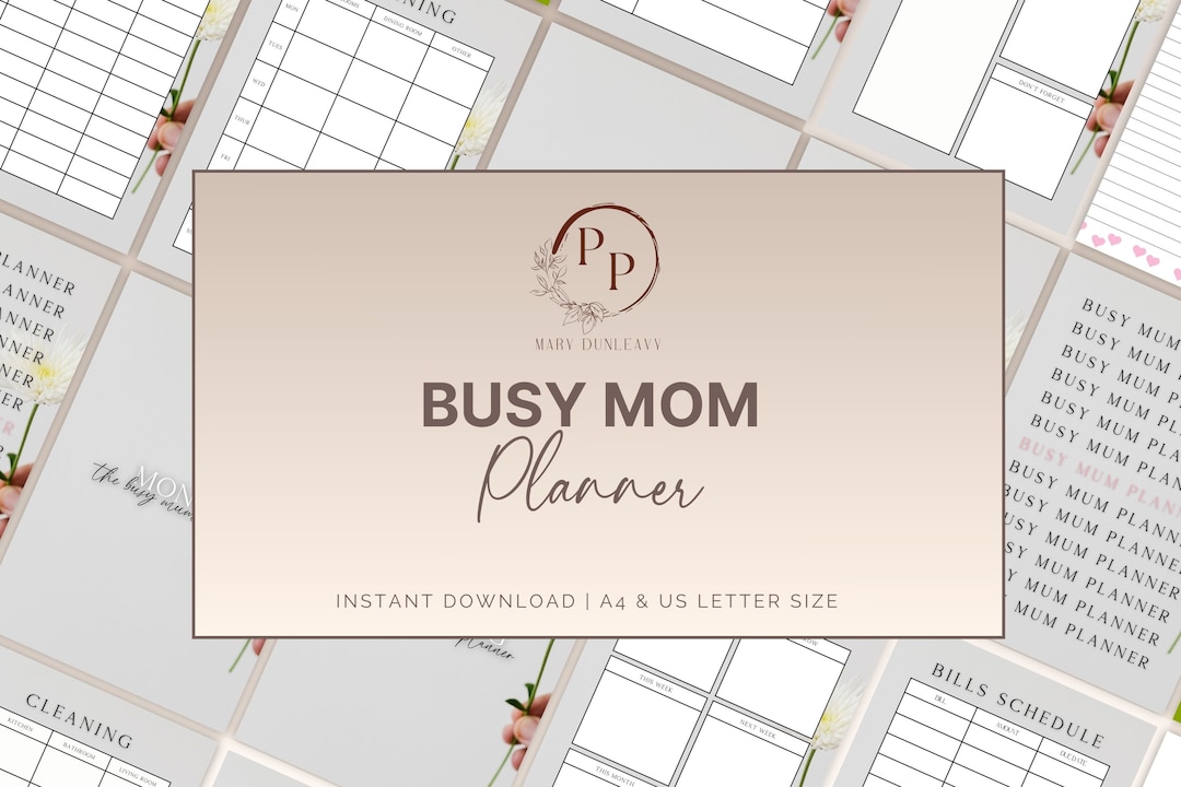 Printable Busy Mom Planner, Productivity Planner, Finance Planner ...