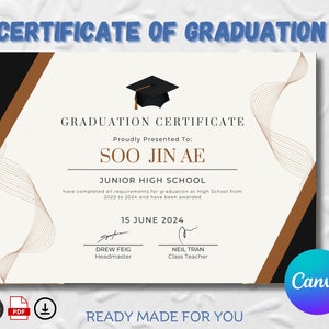 Junior High School Diploma - Etsy