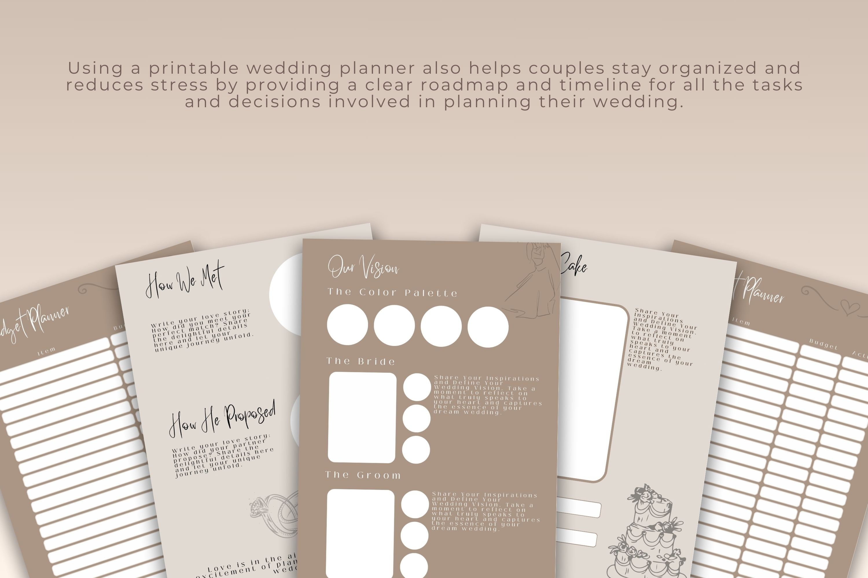 Wedding Planner Printable Printable Wedding Planner Pages - Etsy