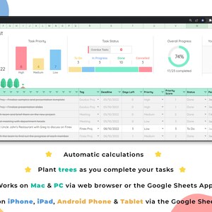 To Do List Template Google Sheets Spreadsheet Daily to Do - Etsy