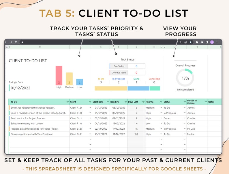 Client Call Tracker & Email Tracker, Google Sheets, Call Log, Small ...