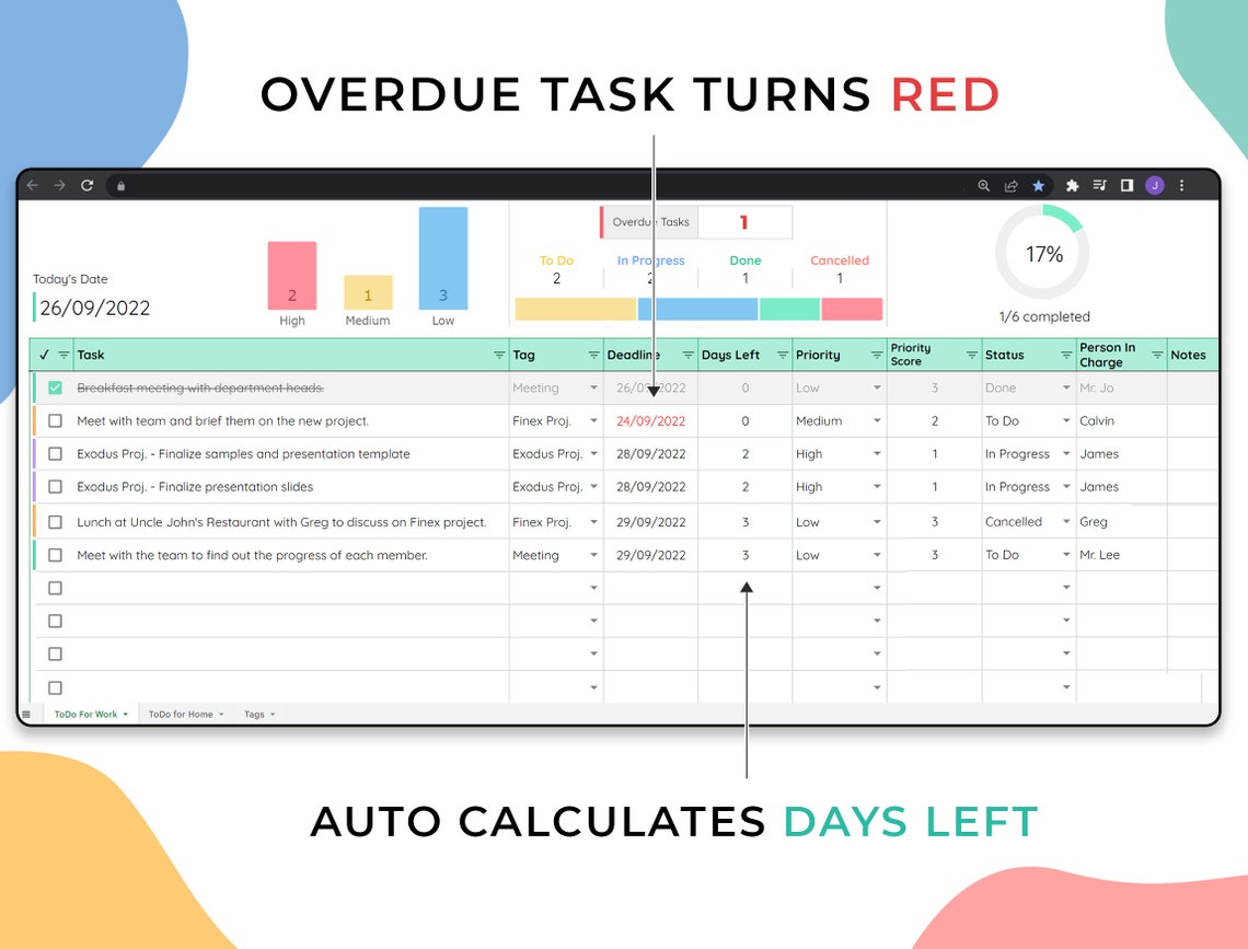 To Do List Template Google Sheets Spreadsheet Daily to Do - Etsy