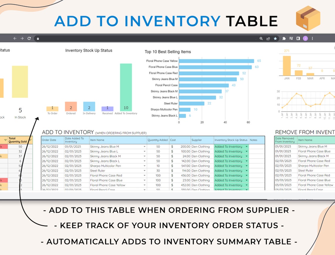 Inventory Tracker Spreadsheet Google Sheets Inventory - Etsy Canada