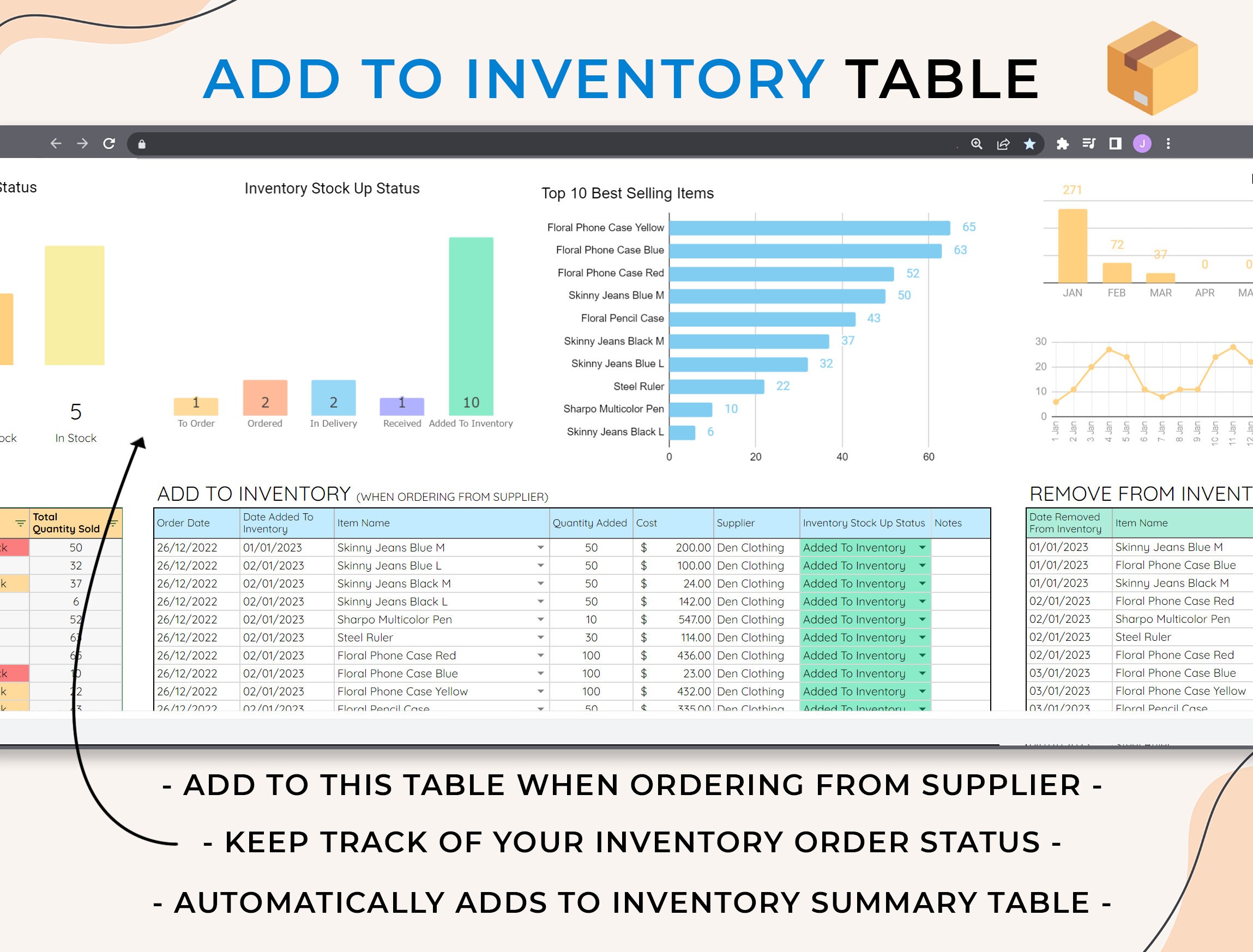 Inventory Tracker Spreadsheet Google Sheets Inventory - Etsy Canada
