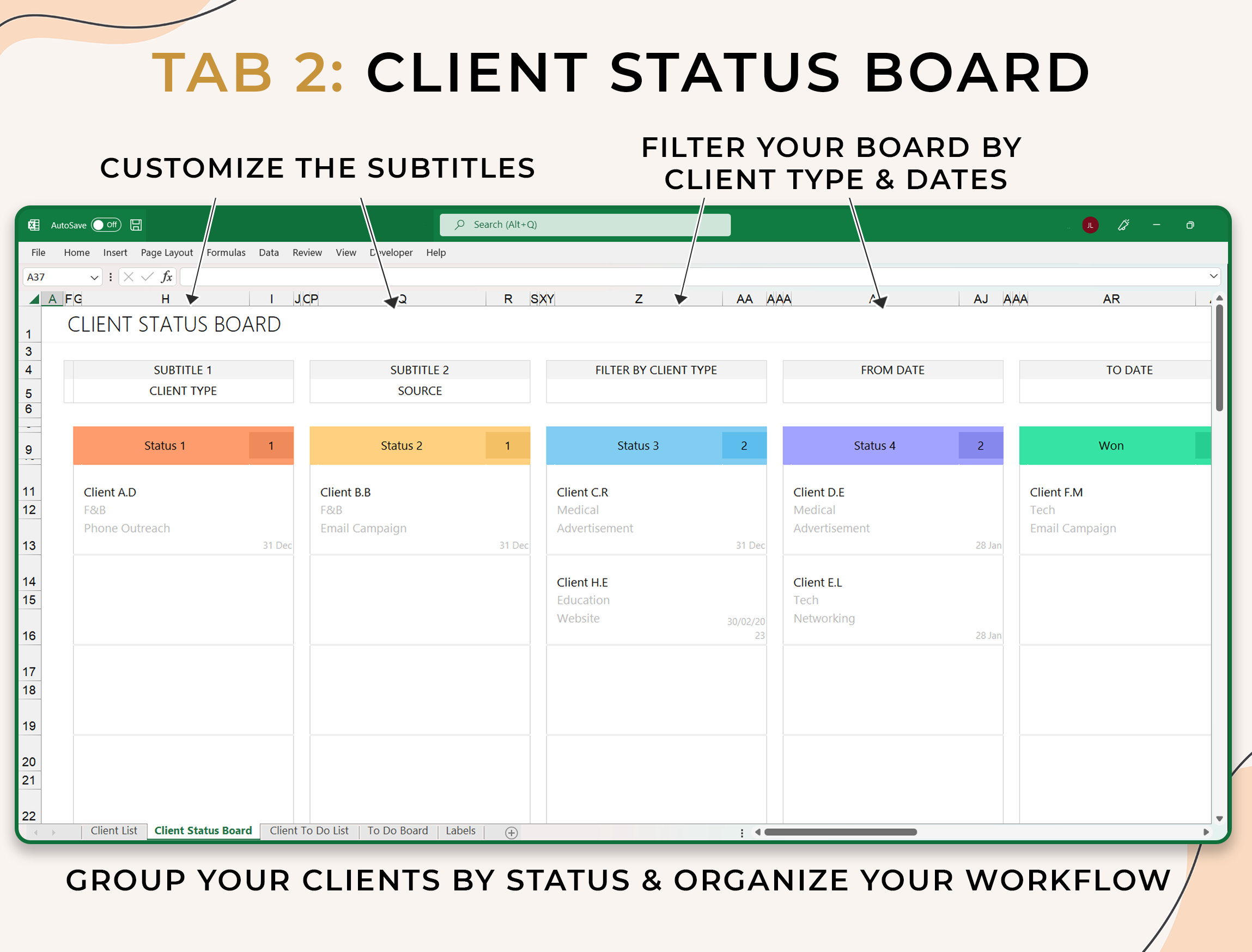Client Tracker Small Business Template Google Sheets CRM - Etsy Australia
