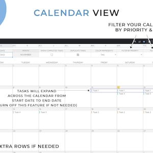 Excel to Do List Template, Excel Dashboard, Excel Planner Spreadsheet ...