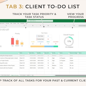 Excel Client Tracker, Excel Small Business Template, CRM Dashboard ...