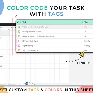 To Do List Template, Google Sheets Spreadsheet, Daily to Do, Digital ...